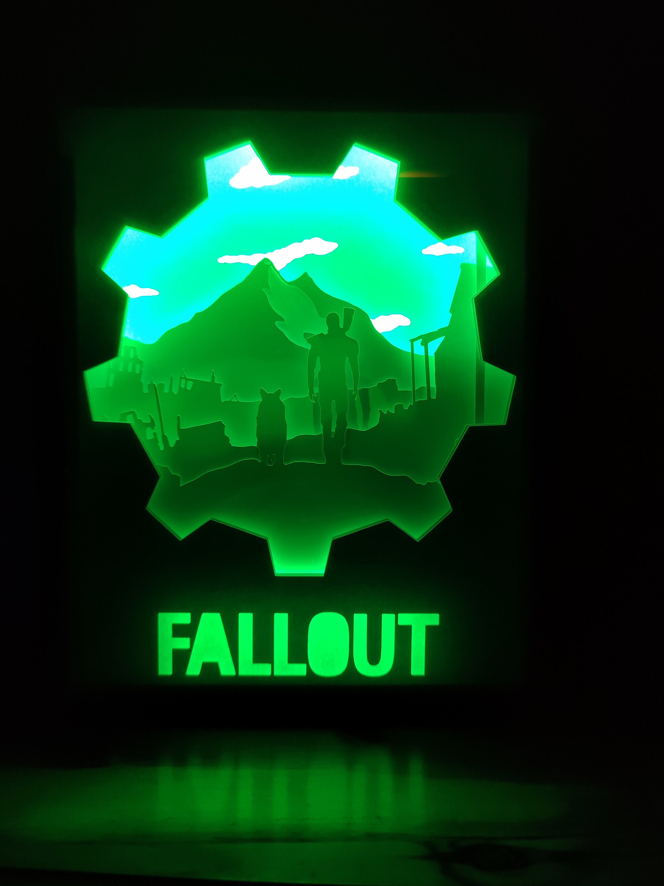 Fallout Shadow Box LED Paper Cut Light Box/light Box Minimalist ...