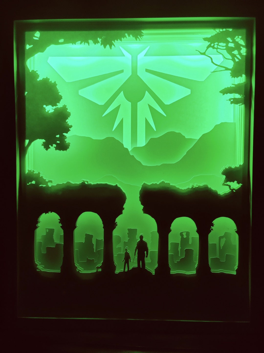The Last of Us Shadow Box | LED Paper Cut Light Box/light Box ...