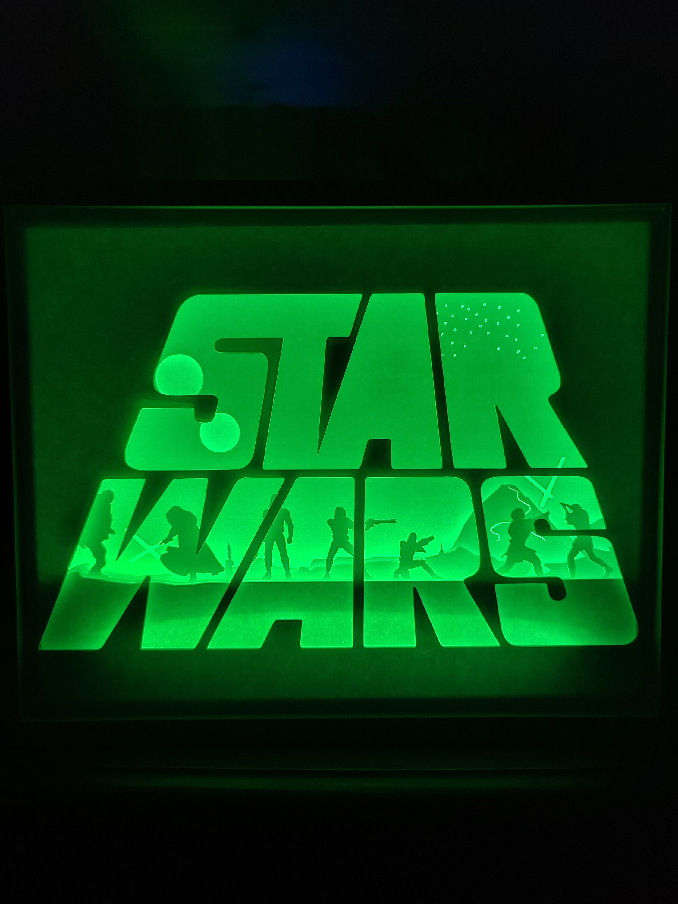 Star Wars Shadow Box LED Paper Cut Light Box/light Box Minimalist ...