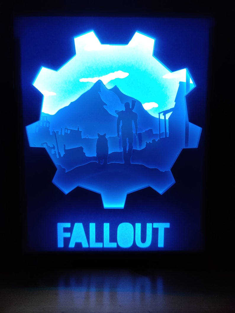 Fallout Shadow Box LED Paper Cut Light Box/light Box Minimalist ...