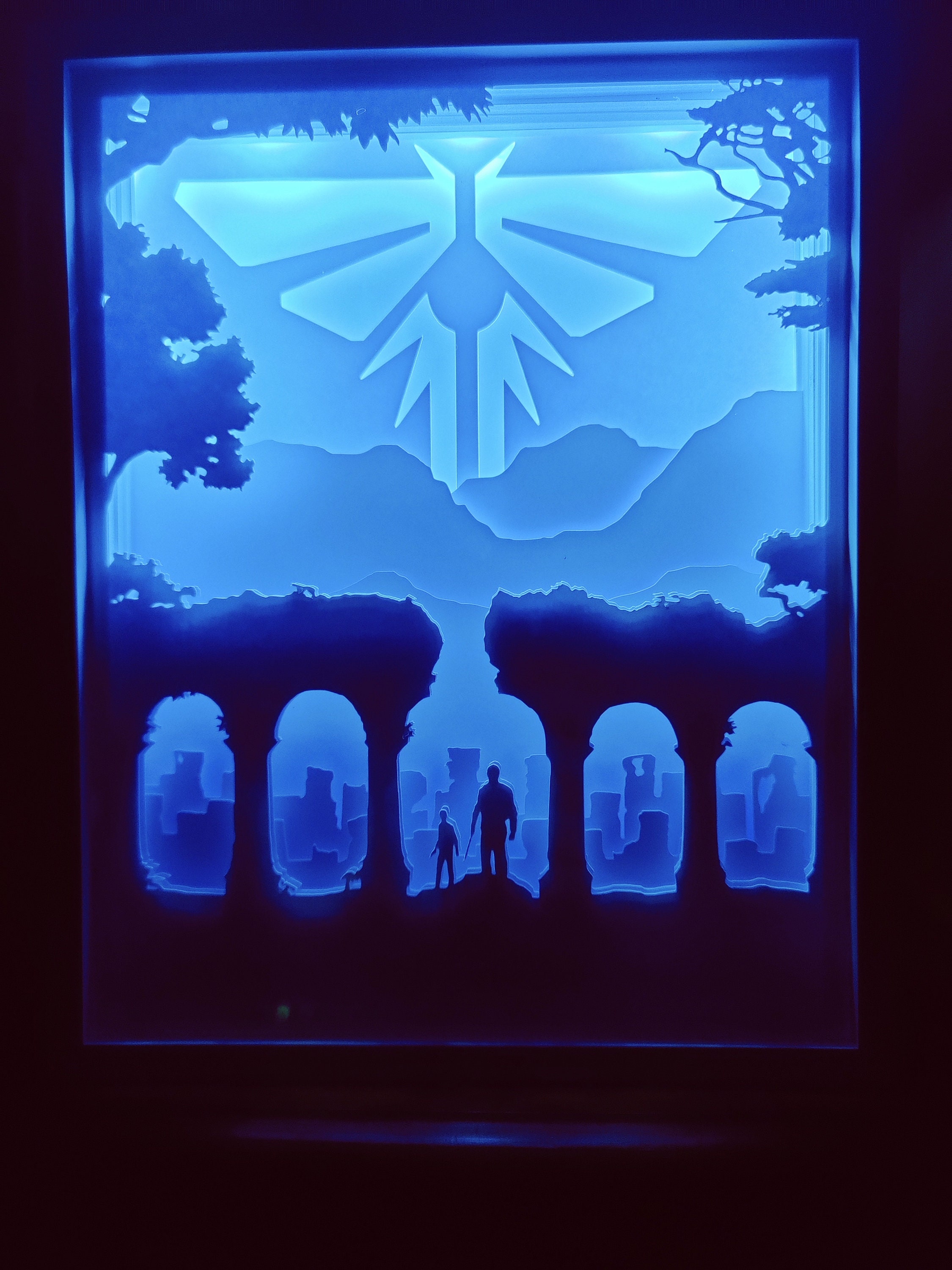 The Last of Us Shadow Box LED Paper Cut Light Box/light Box - Etsy