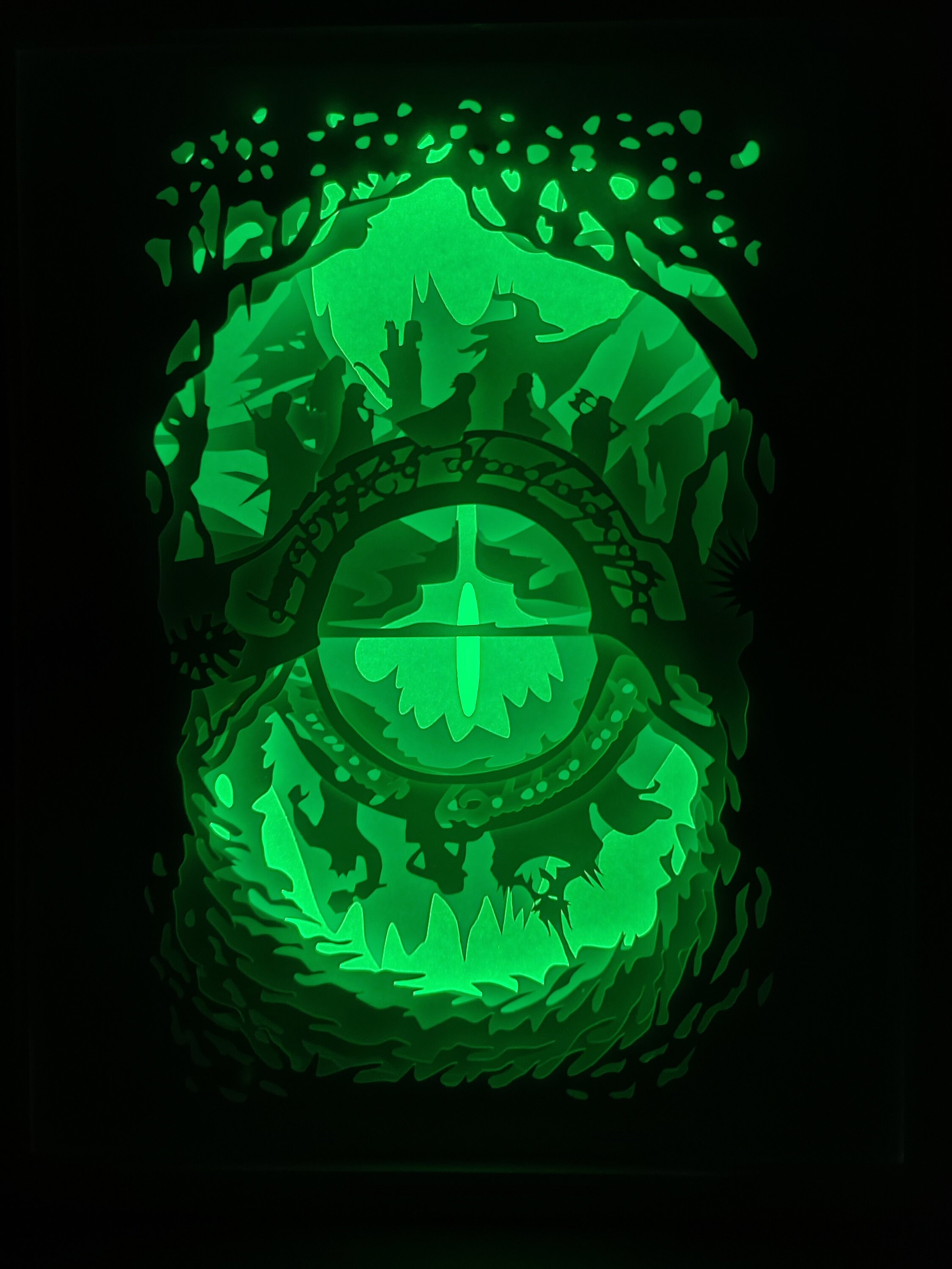 Lord of the Rings Shadow Box LED Paper Cut Light Box/light Box ...