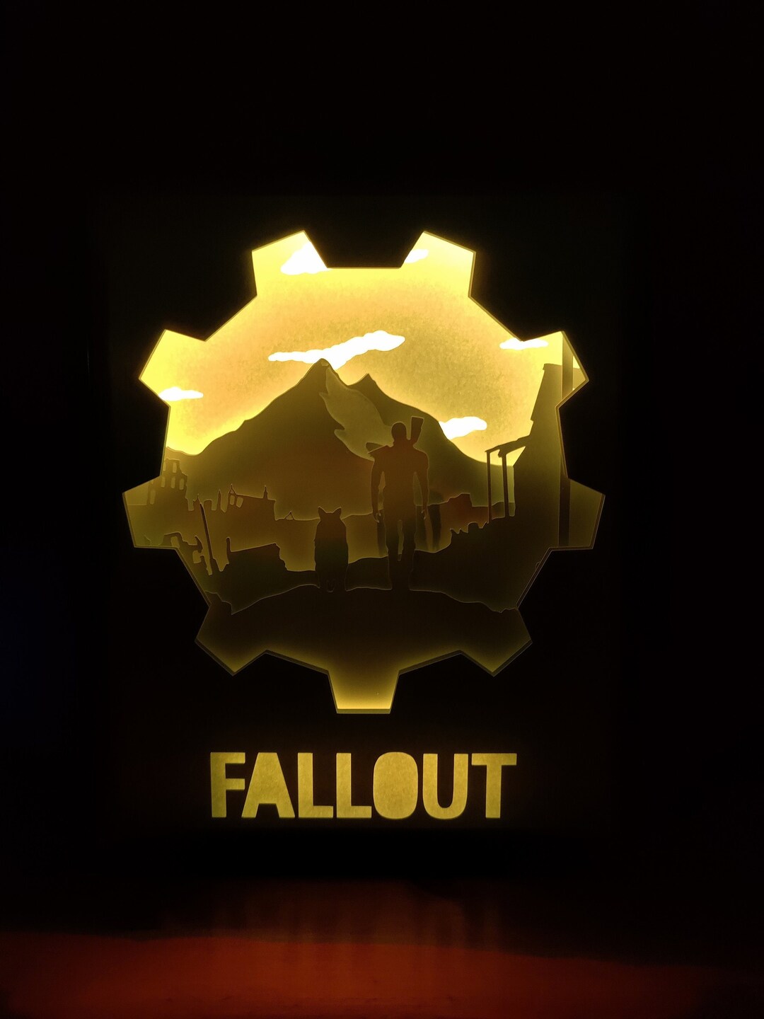 Fallout Shadow Box LED Paper Cut Light Box/light Box Minimalist ...