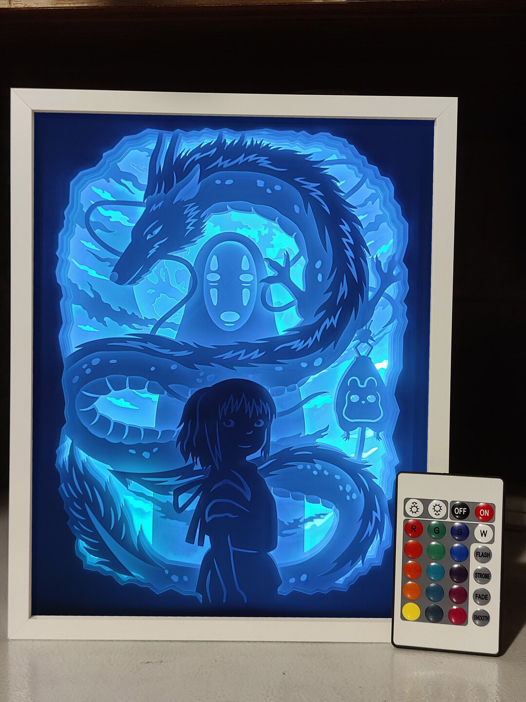 Spirited Away Shadow Box LED Paper Cut Light Box/light Box Minimalist ...