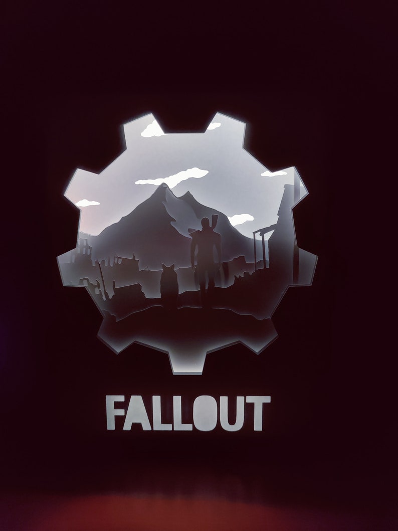 Fallout Shadow Box LED Paper Cut Light Box/light Box Minimalist ...