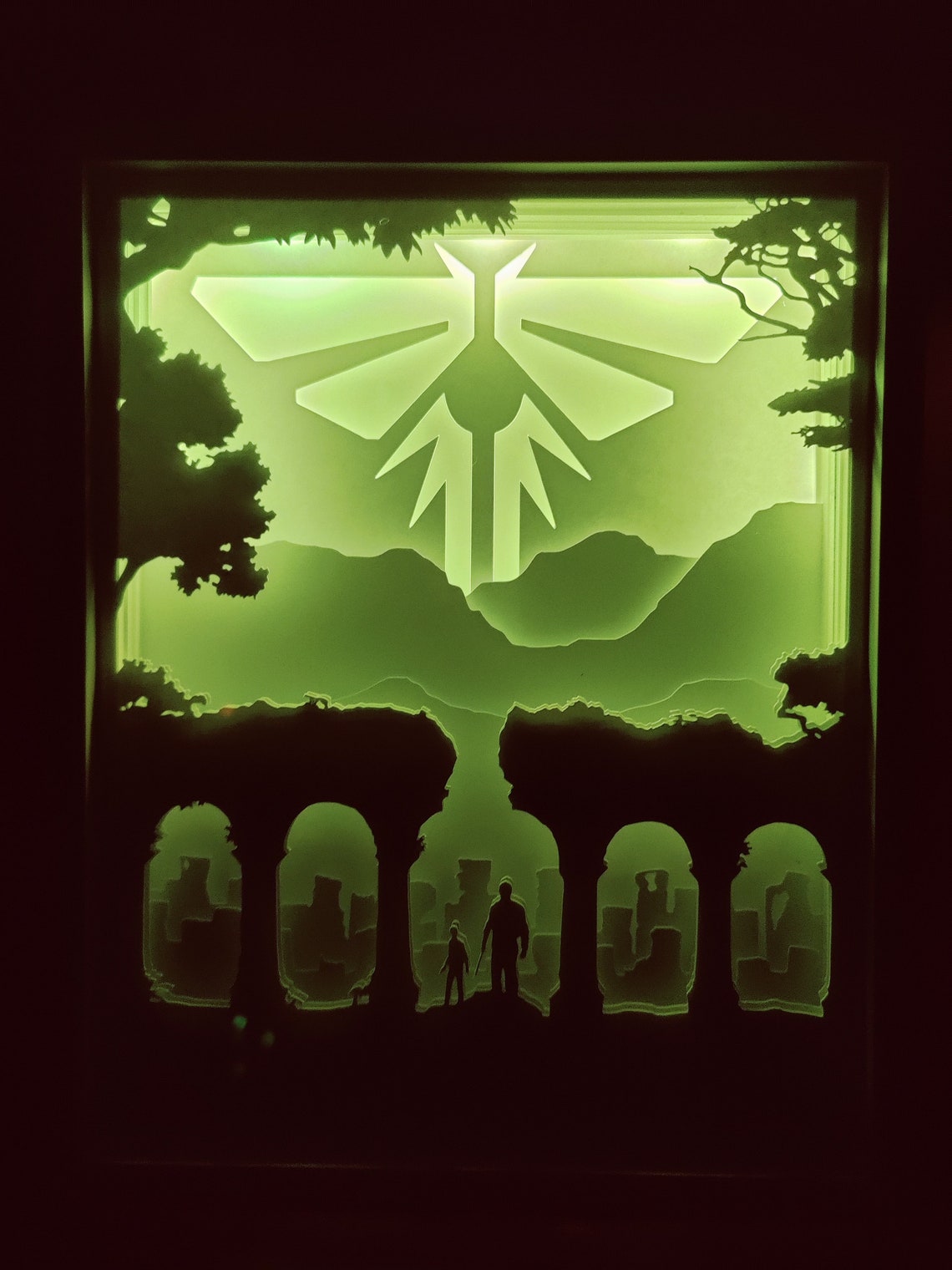 The Last of Us Shadow Box LED Paper Cut Light Box/light Box - Etsy