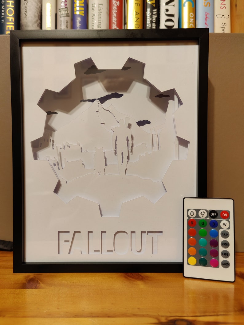 Fallout Shadow Box LED Paper Cut Light Box/light Box Minimalist ...