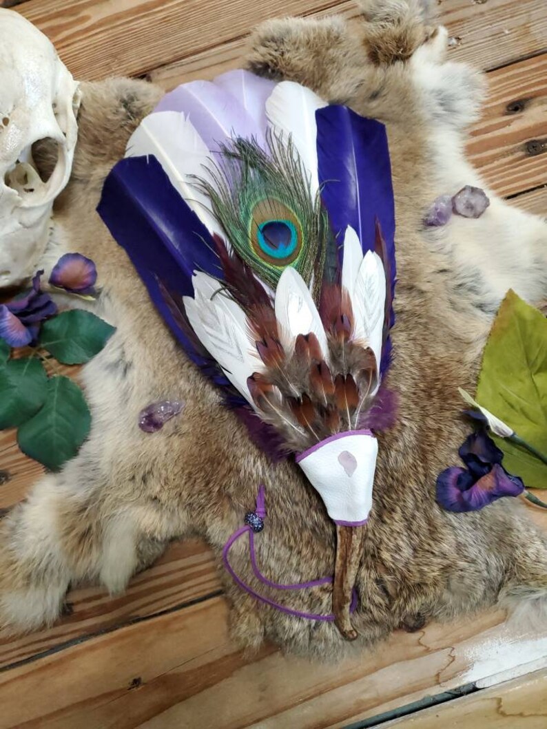Vaettir | Feather Fan | Handheld Fan | Smoke Cleansing Feathers | Smoke ...