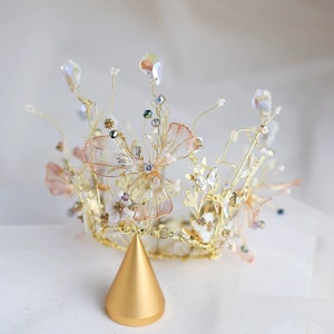 Handmade Japanese Kanzashi,bridal Crown,glass Resin Tiara,anime ...