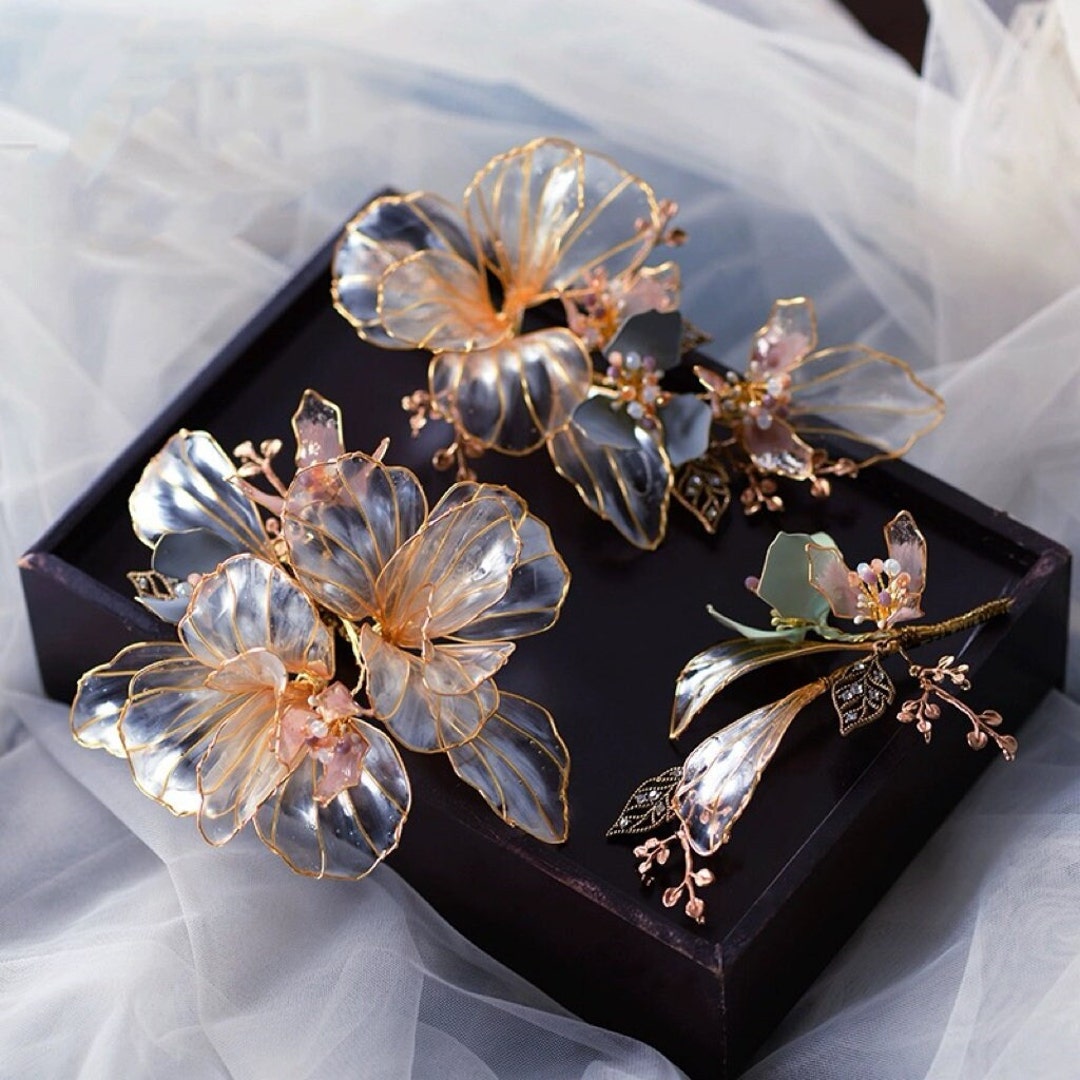 Full Set Handmade Hairpin,japanese Kanzashi Hairpin,peony Hairstick,for ...
