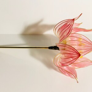 Handmade Hairpin,japanese Kanzashi Hairpin,glass Resin,lotus Hairstick ...