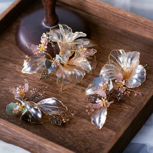 Full Set Handmade Hairpin,japanese Kanzashi Hairpin,peony Hairstick,for ...