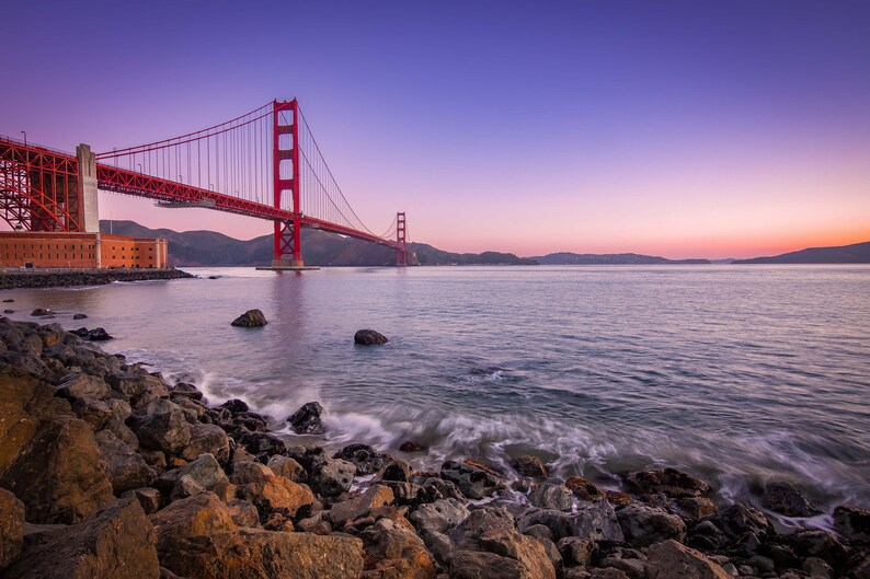 Golden Gate Bridge at Dawn, Digital Download - Etsy
