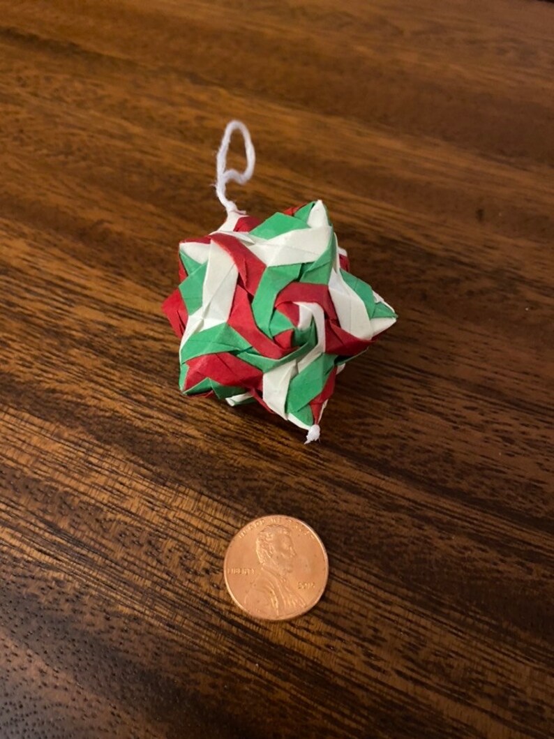 Set of 6 Handmade Modular Origami Kusudama Holiday Ornaments - Etsy