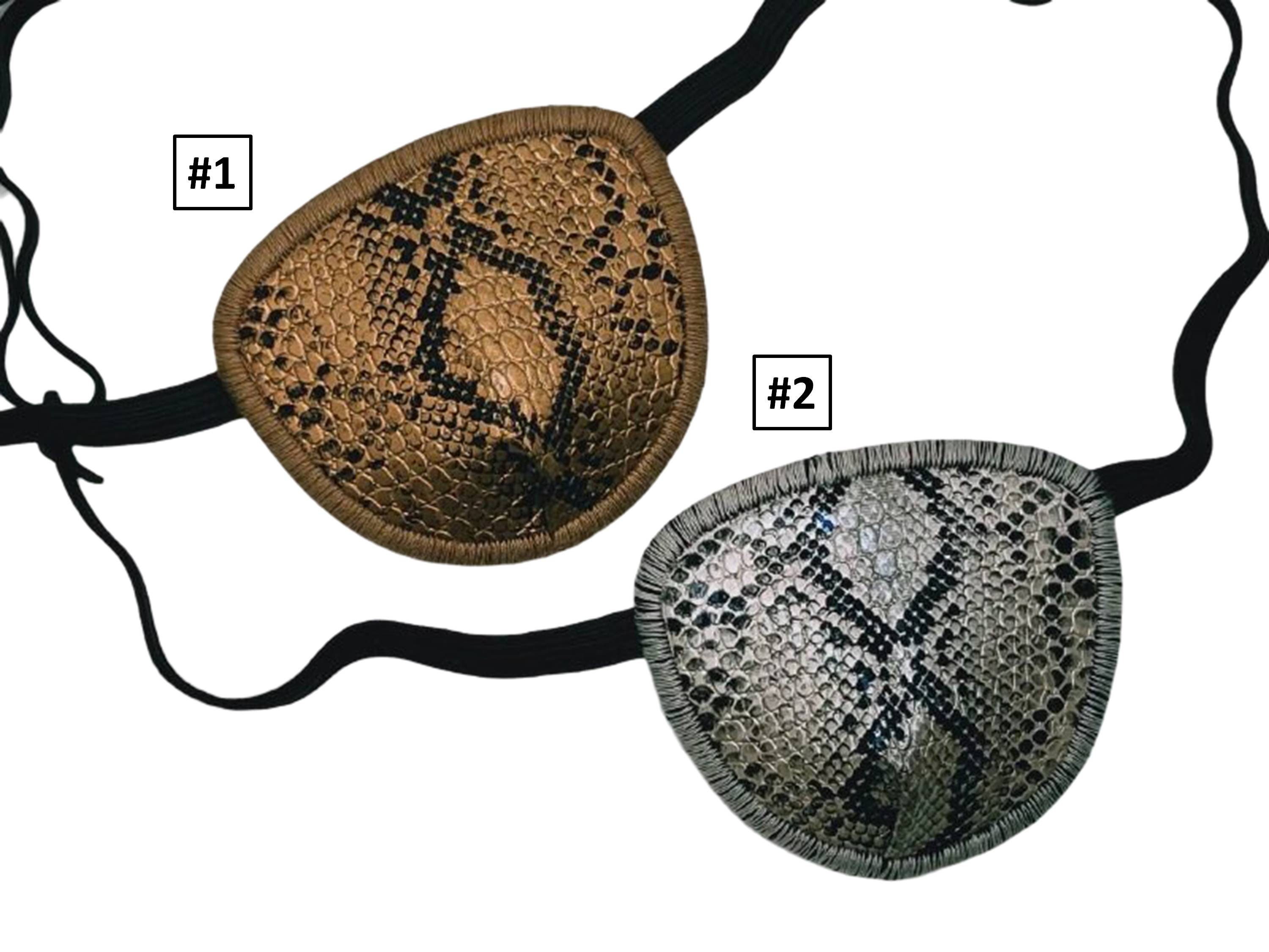 Woman eye patch with imitation snakeskin . Strabismus and lazy | Etsy