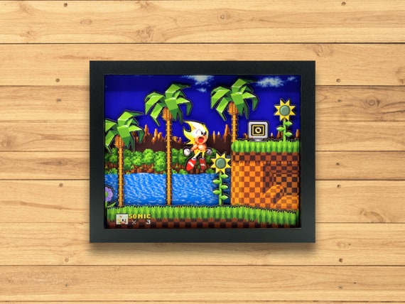 Sonic Super Sonic Shadow Box - Etsy