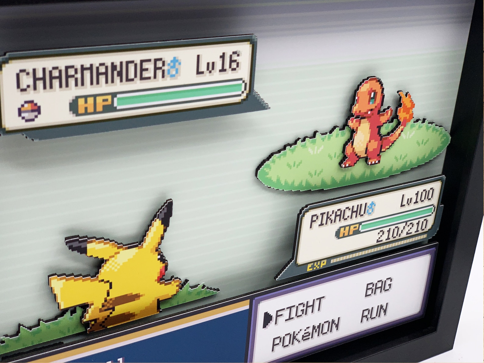 Pokemon - Pikachu/charmander - Shadow Box - Etsy