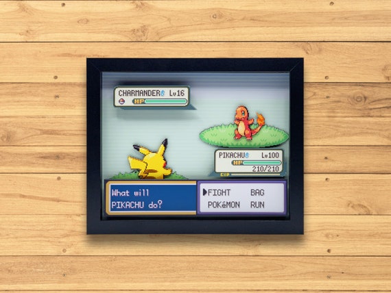 Pokemon Pikachu/charmander Shadow Box | Etsy