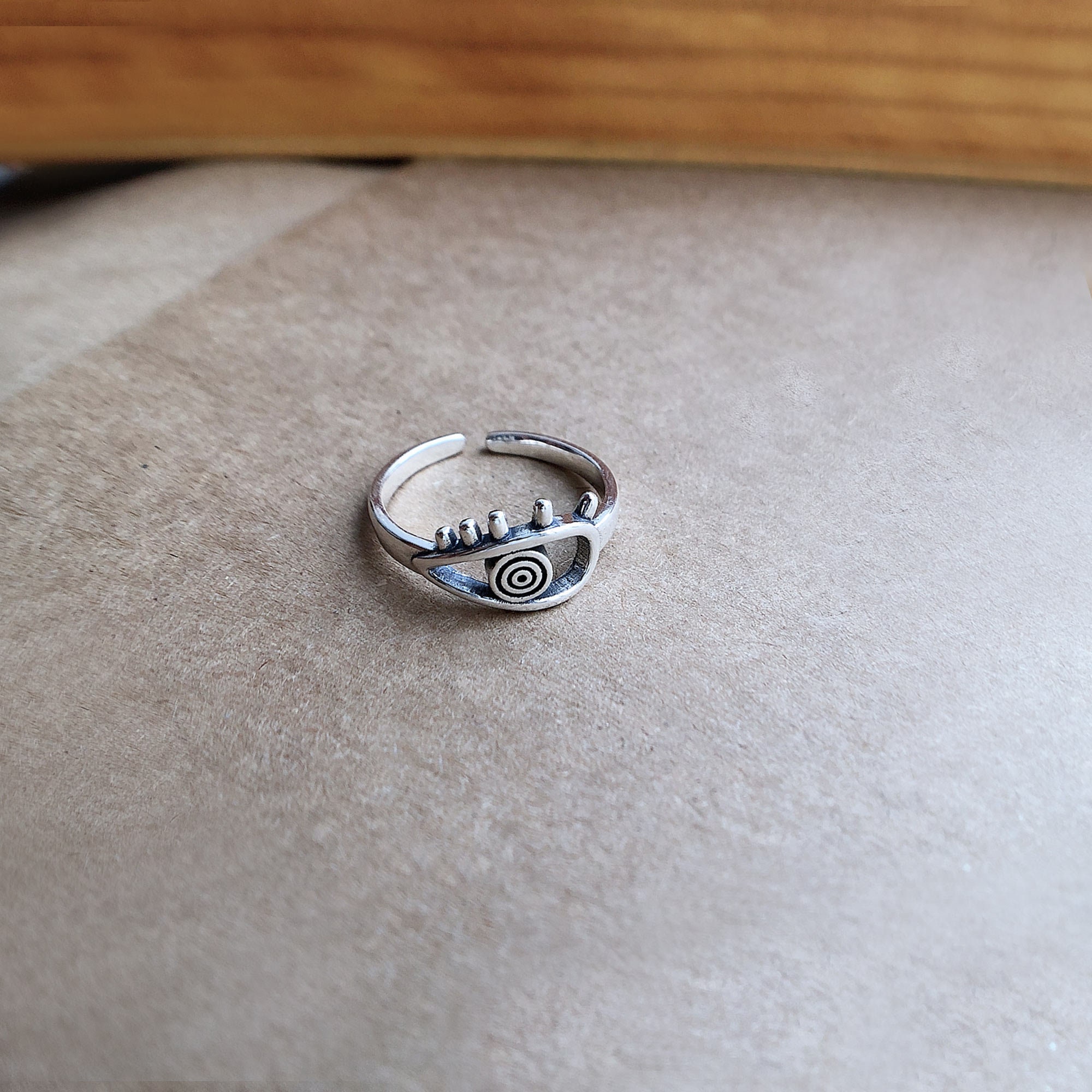 Free shipping sterling silver evil eye rings for women & Men | Etsy