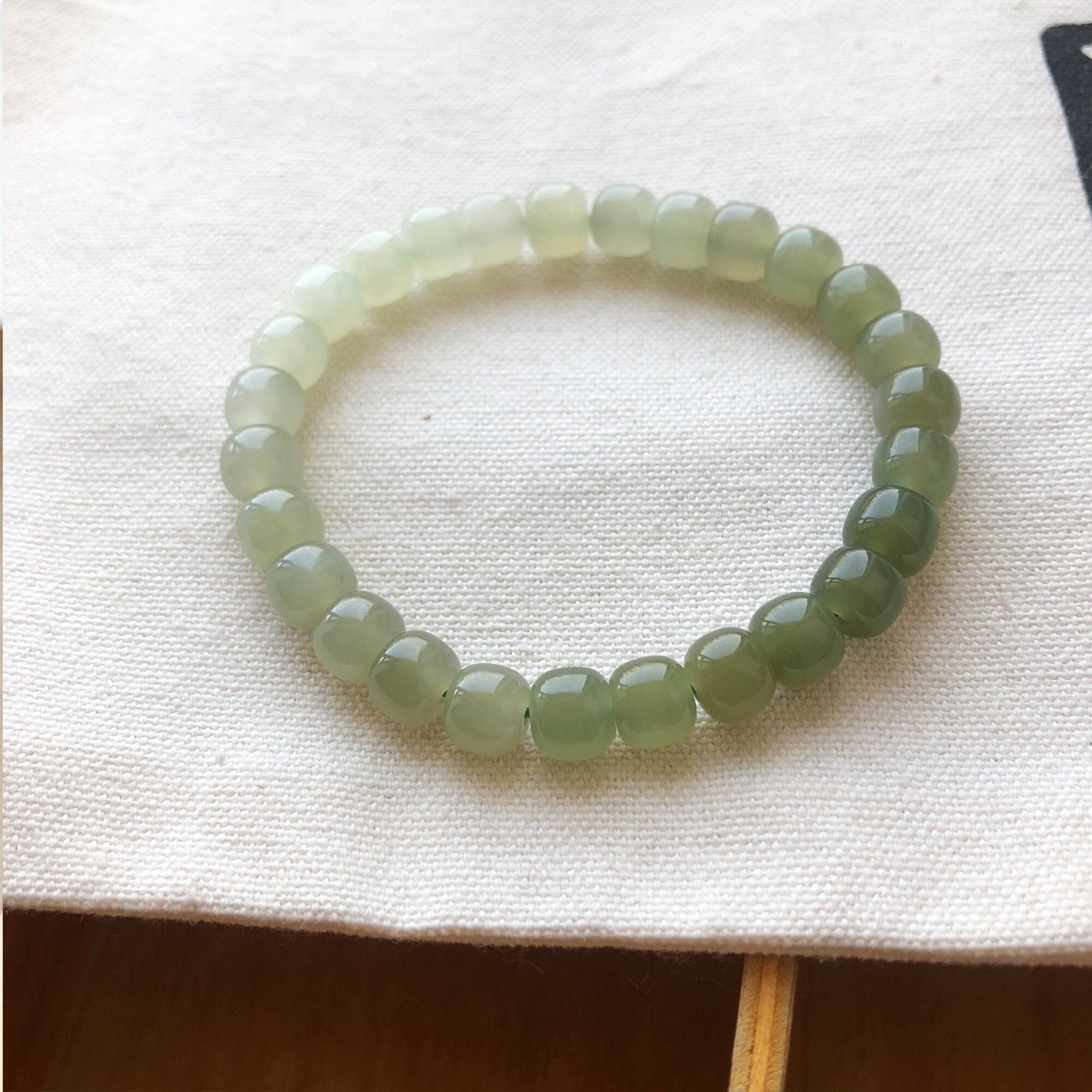 8mm, Natural Icy Hetian White Nephrite Jade with with Hand Carved ...