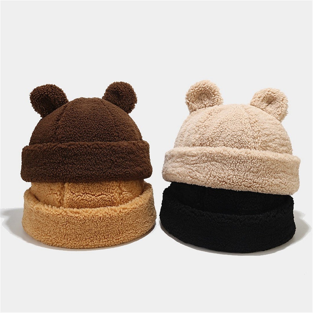 Fashion Women Landlord Cap Warm Woolly Bear Ears Solid Color - Etsy
