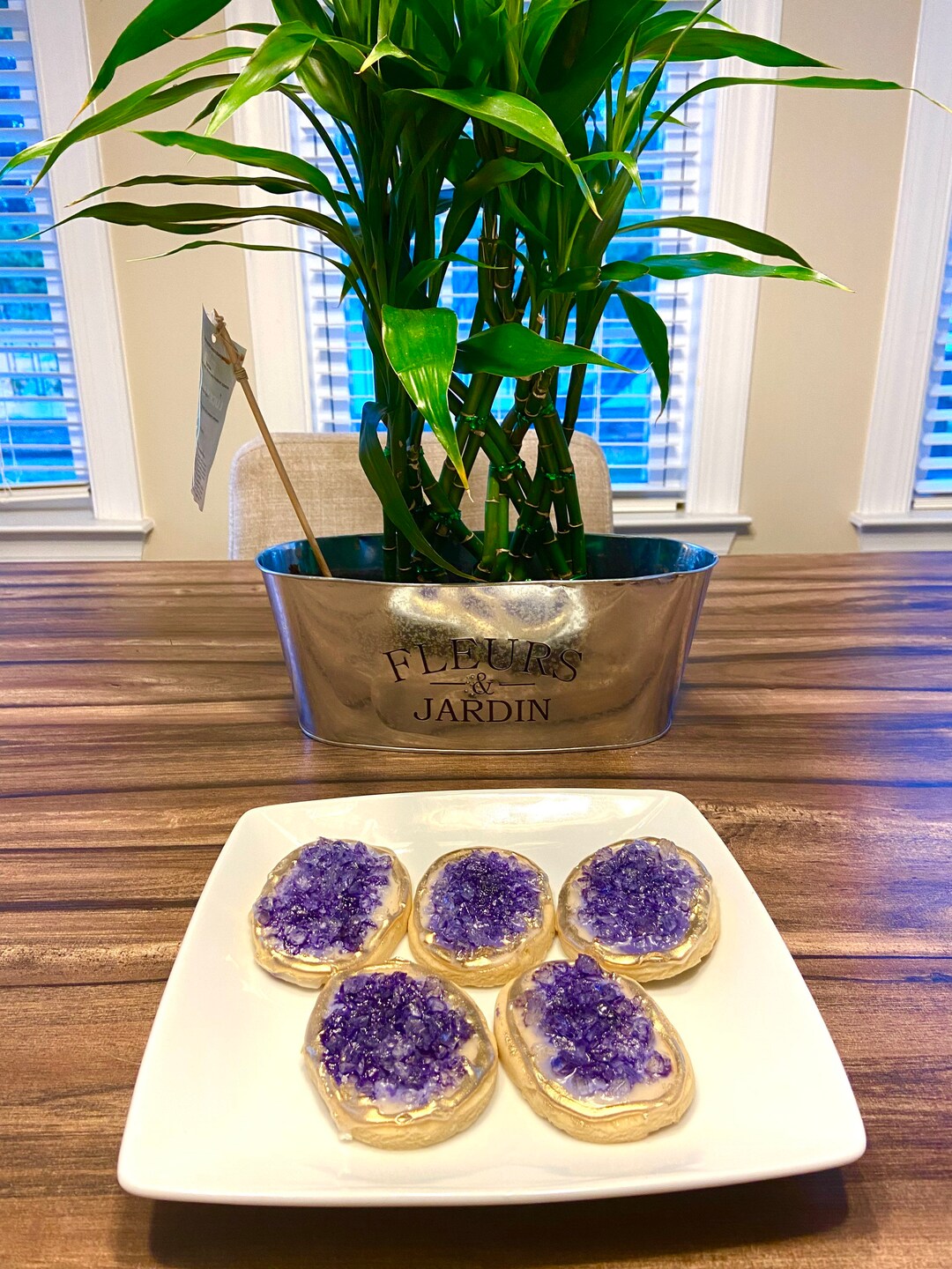 Vegan Amethyst Geode Sugar Cookies | Crystal Cookies | Dairy-free Sugar ...