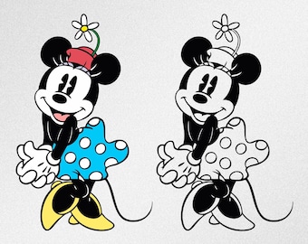 Minnie Mouse Vector | Etsy