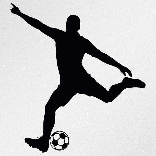 Soccer Player Svg Dxf Eps Ai Cdr Vector Files for - Etsy