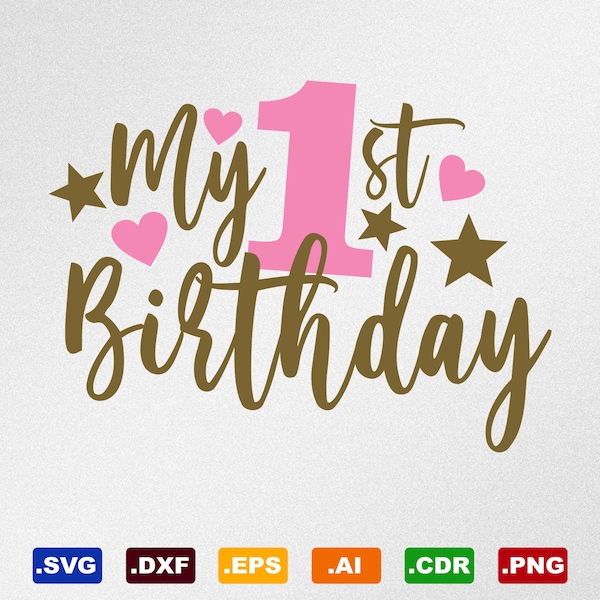 First Birthday Svg - Etsy