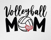 Volleyball Mom Heart Svg Dxf Eps Ai Cdr Vector Files for - Etsy
