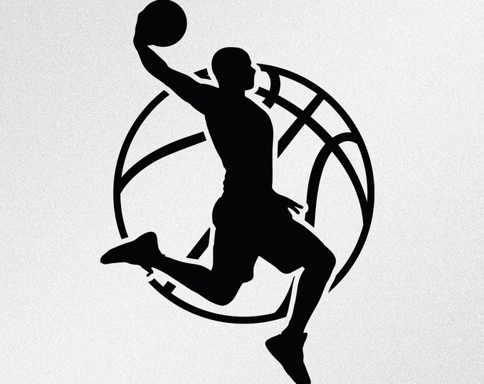 Basketball Player Ball Contour, Svg, Dxf, Eps Vector Files for ...