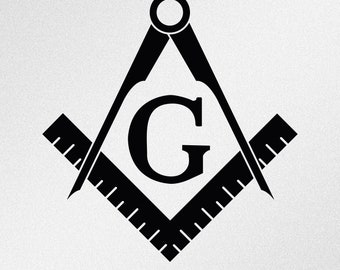 Freemason Square and Compasses Vector SVG - Etsy