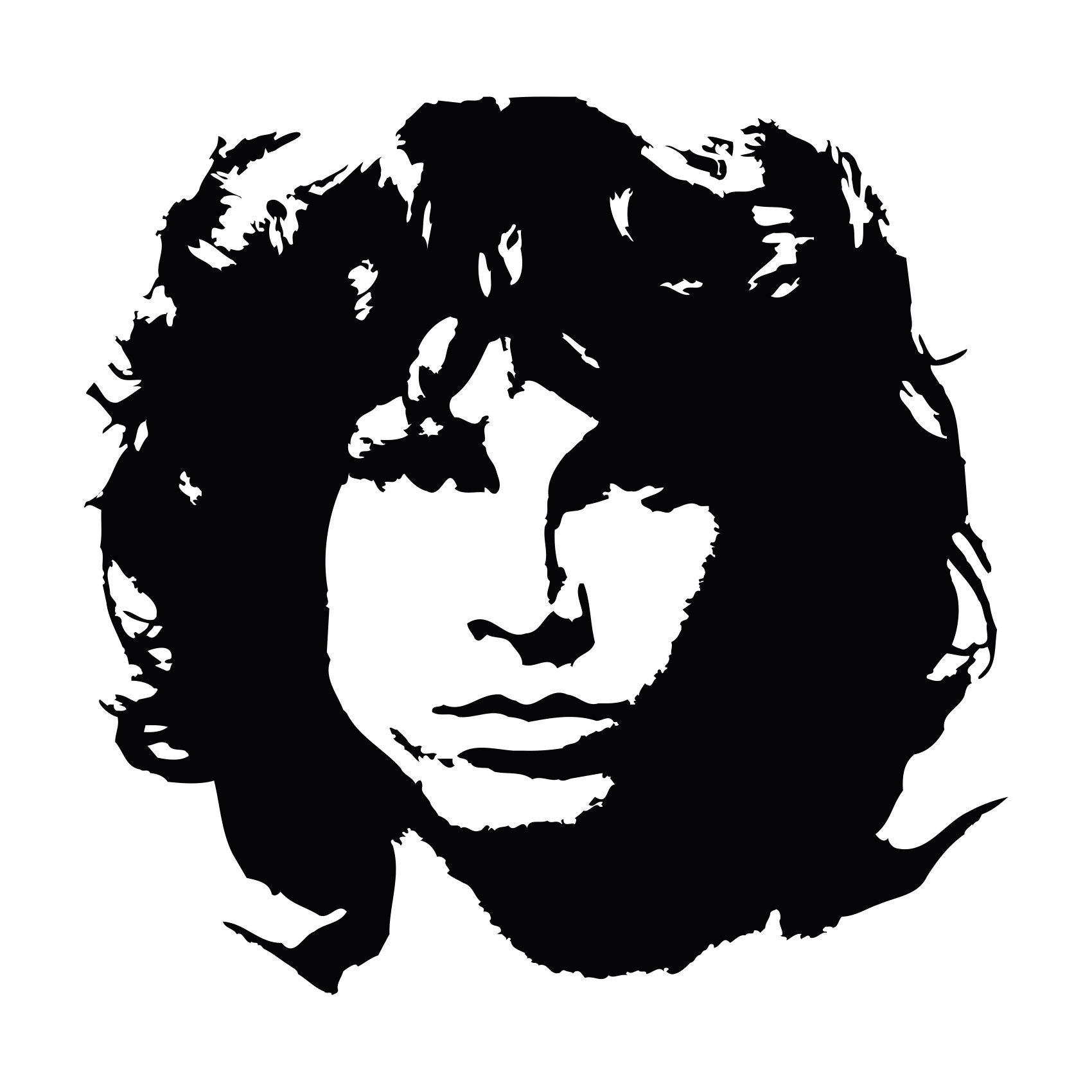 Jim Morrison Stencil Printable