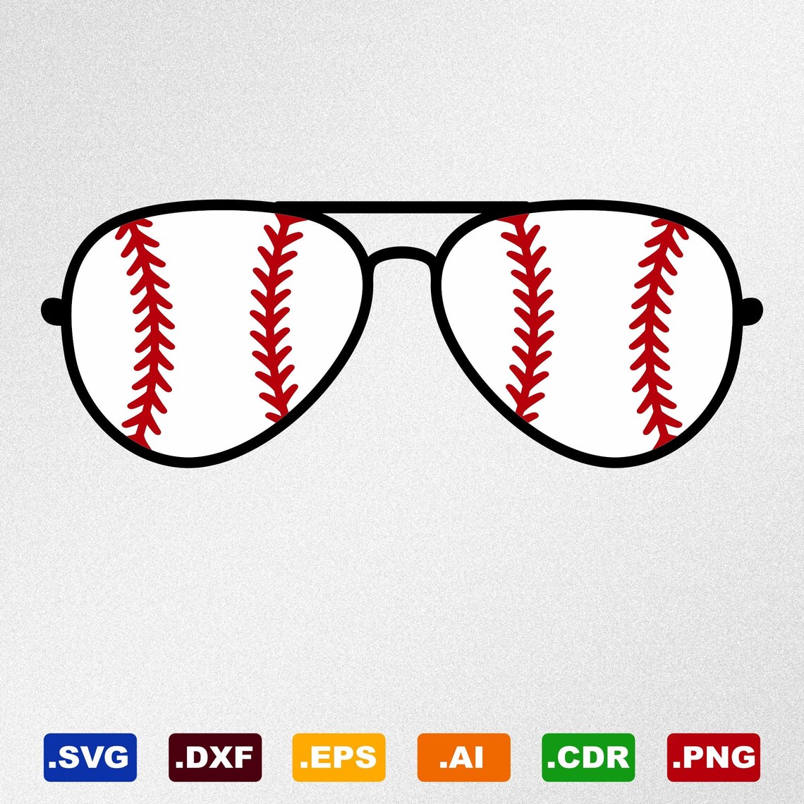 Baseball Sunglasses Svg, Dxf, Eps, Ai, Cdr Vector Files for Silhouette ...