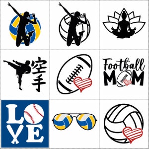 Sports Bundle Svg, Dxf, Eps Vector Files for Cricut, Silhouette ...