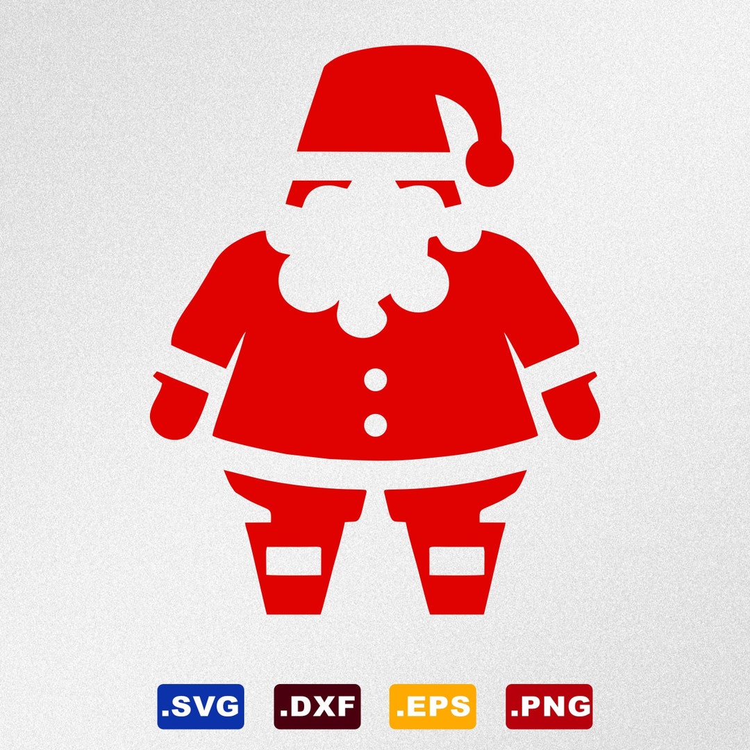Santa Claus Christmas Svg, Dxf, Eps Vector Files for Cricut, Silhouette ...