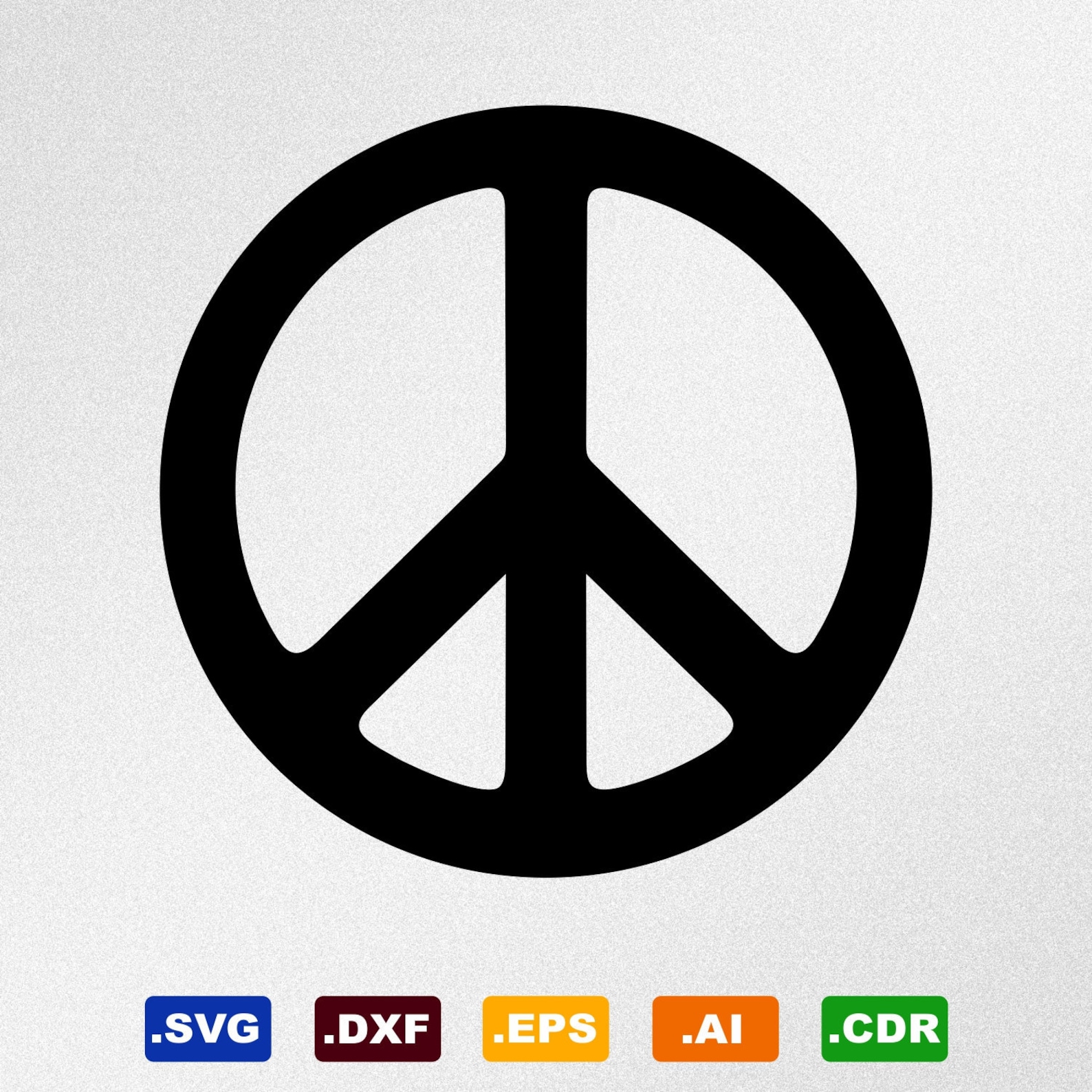 Peace Symbol Svg, Dxf, Eps, Ai, Cdr Vector Files for Silhouette, Cricut ...