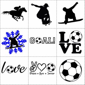 Sports Bundle Svg, Dxf, Eps Vector Files for Cricut, Silhouette ...