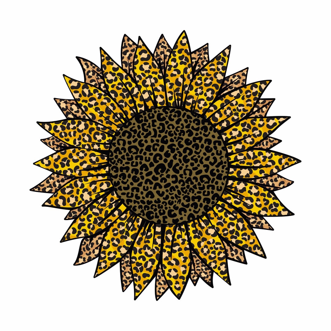 Leopard Sunflower PNG, Sunflower Sublimate, Digital Download ...