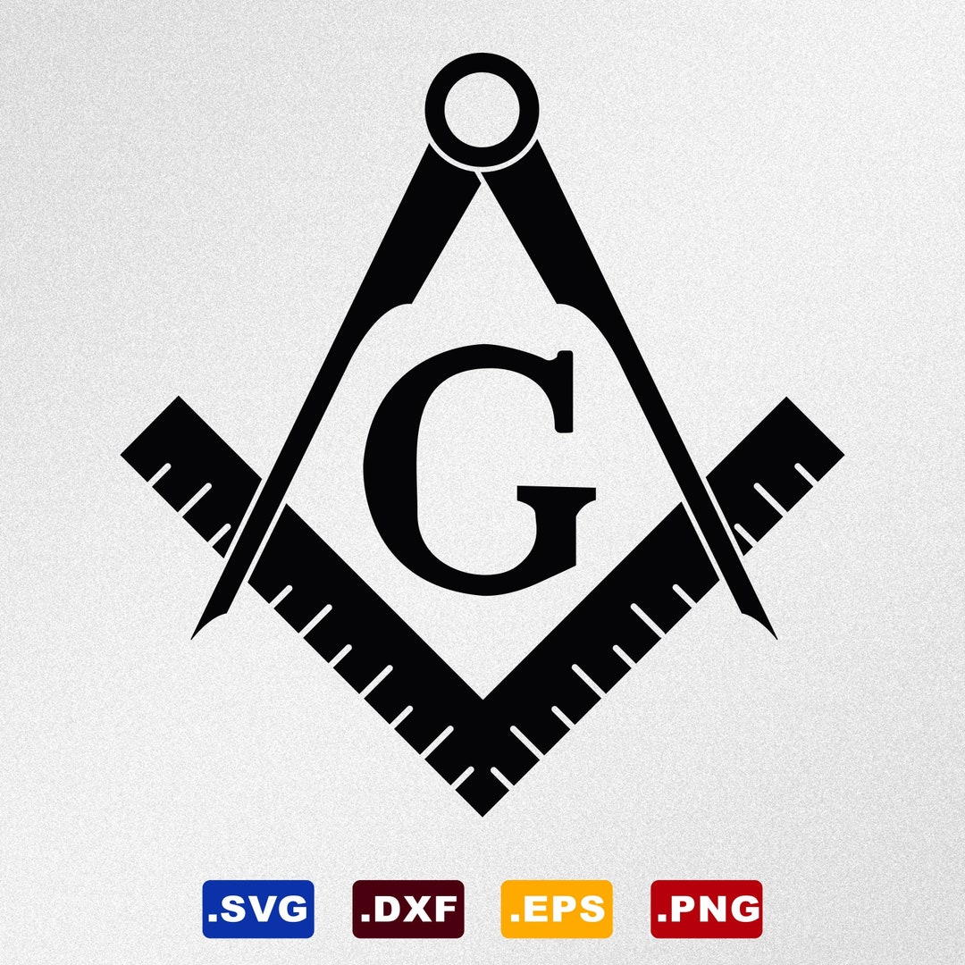 Masonic Square and Compasses SVG: Freemason Symbol Vector Files ...