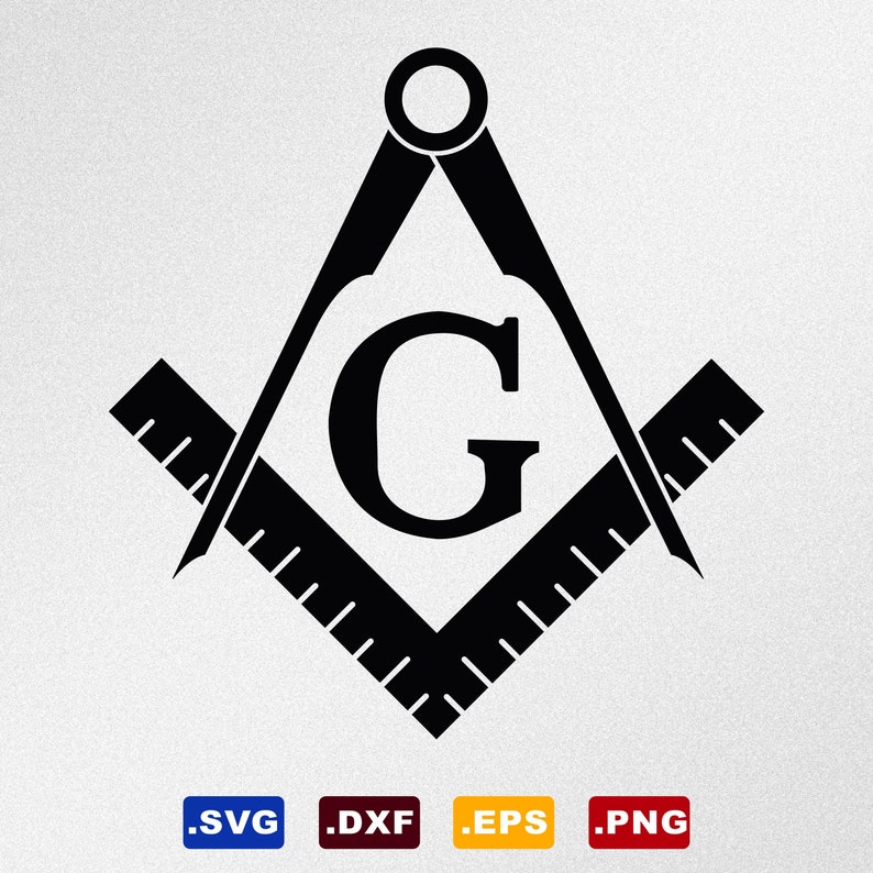 Masonic Square and Compasses SVG: Freemason Symbol Vector Files ...