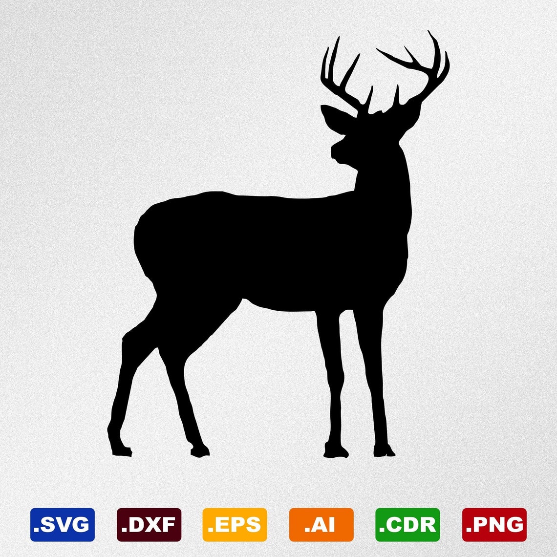 Deer Shape Svg, Dxf, Eps, Ai, Cdr Vector Files for Silhouette, Cricut ...
