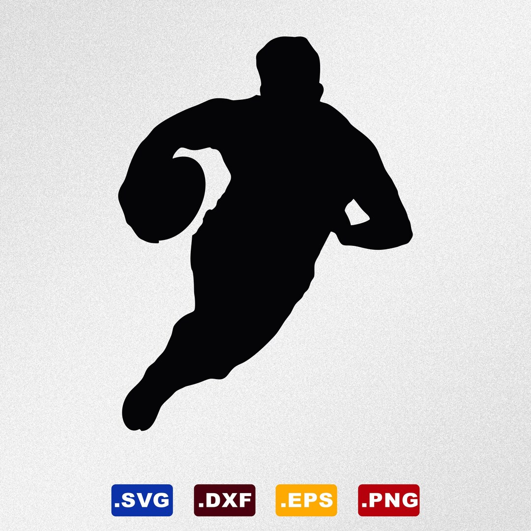 Rugby Player Svg, Dxf, Eps Vector Files for Cricut, Silhouette, Cutting ...