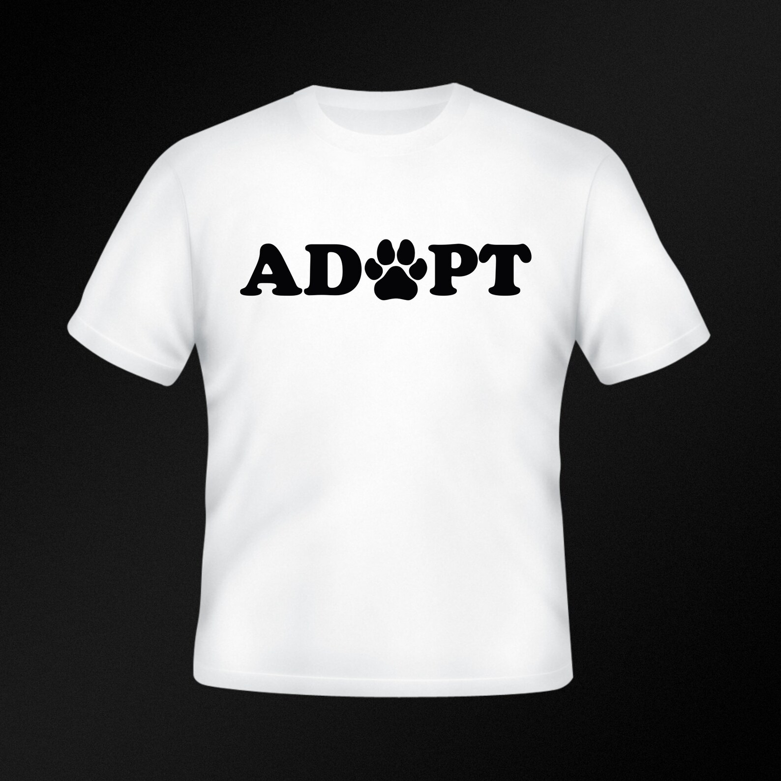 Adopt Paw Print Dog Lover Svg Dxf Eps Ai Cdr Vector Files - Etsy