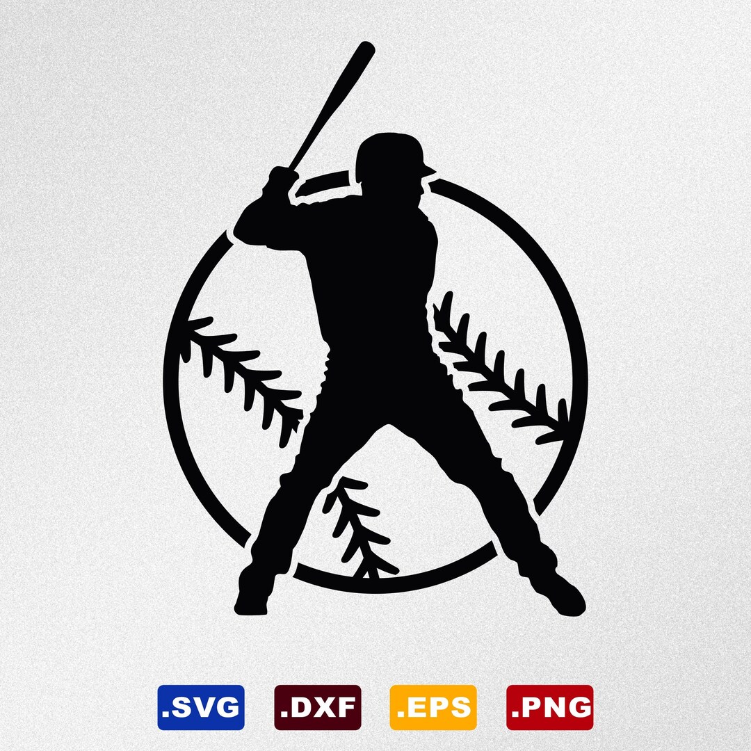 Baseball Player SVG: Ball Stitches Vector Files (digital Download) - Etsy