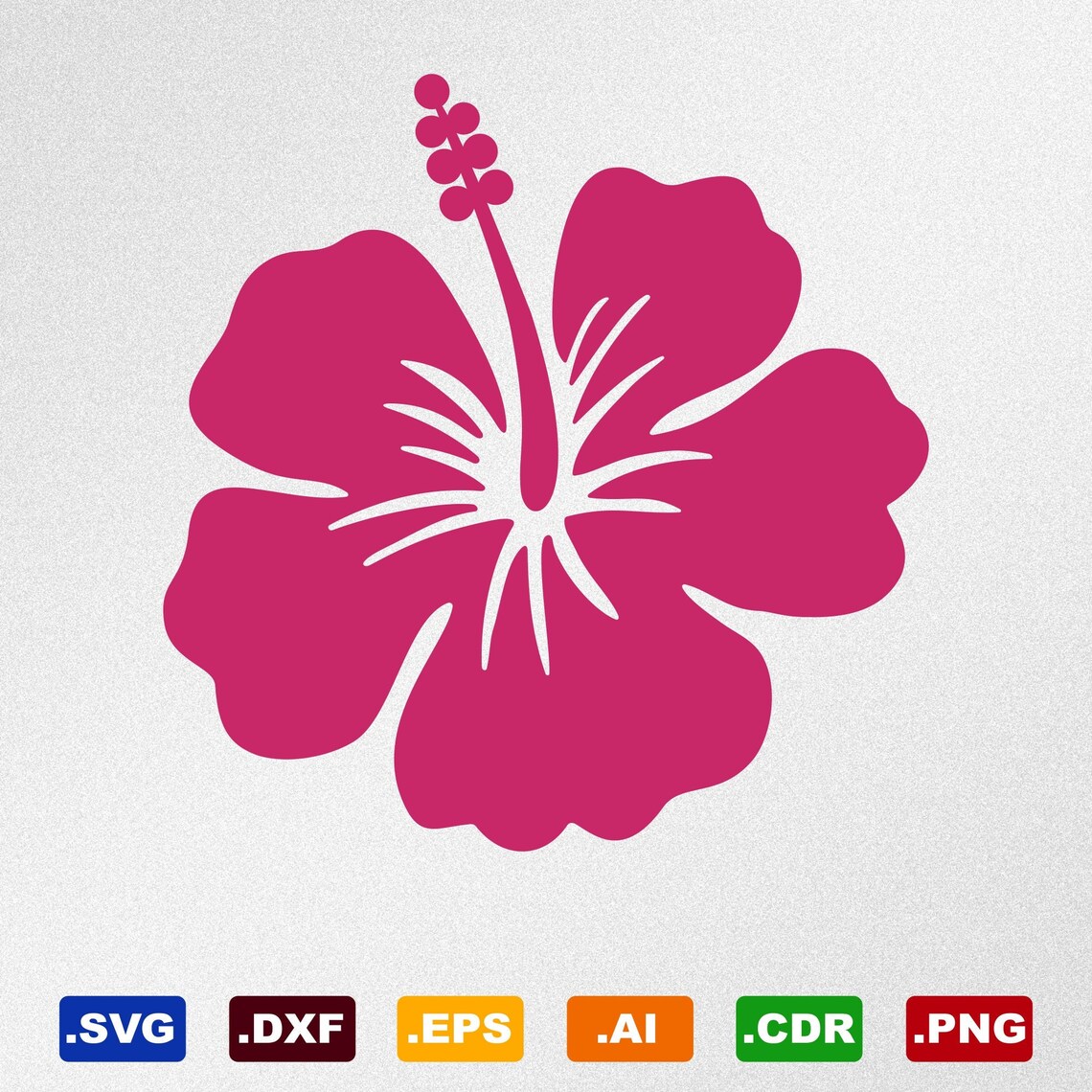 Hibiscus Flower Svg, Dxf, Eps, Ai, Cdr Vector Files for Silhouette ...