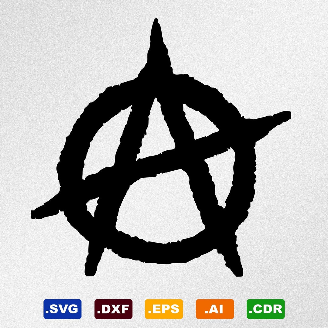 Anarchy Symbol Svg, Dxf, Eps, Ai, Cdr Vector Files for Silhouette ...