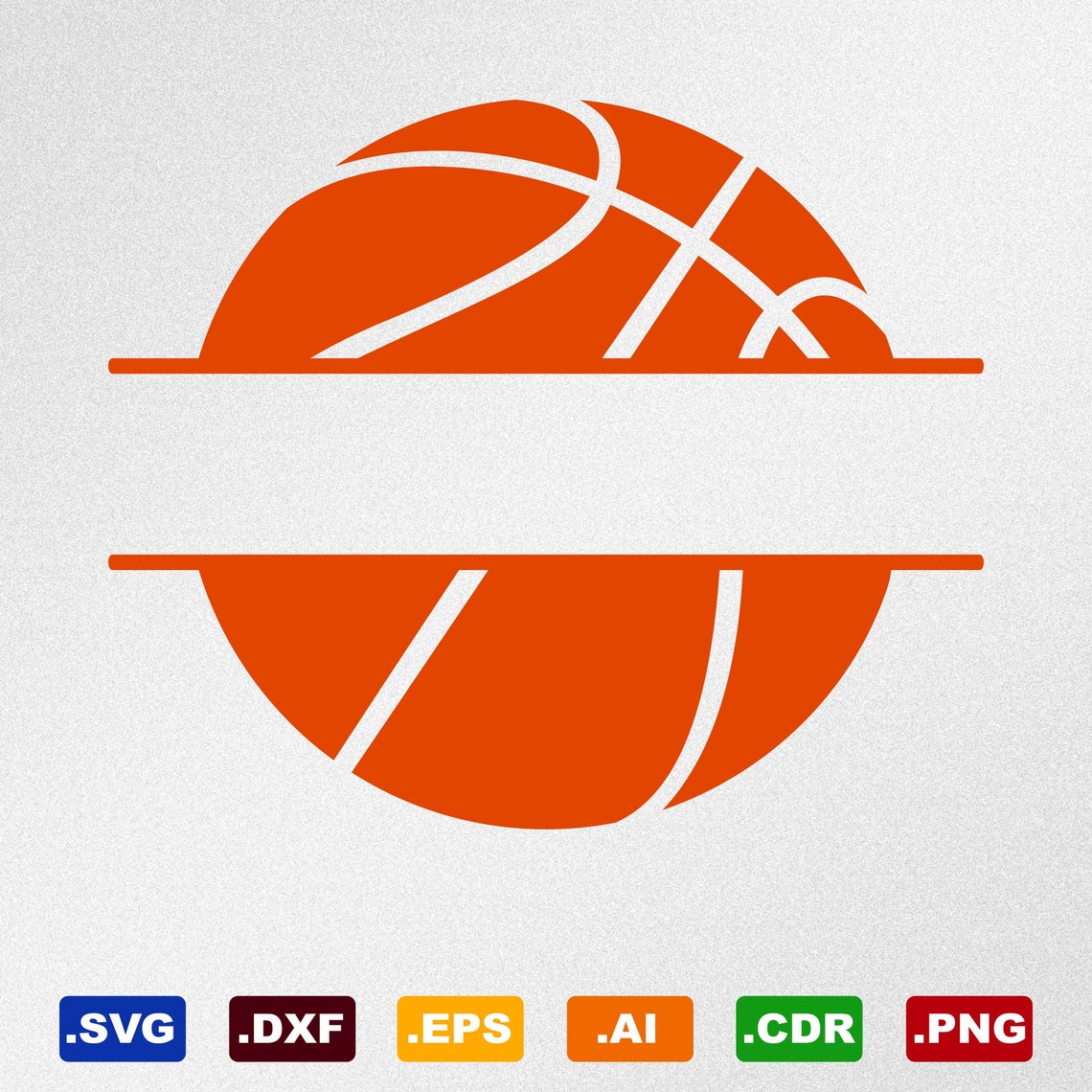Basketball Split Monogram Svg, Dxf, Eps, Ai, Cdr Vector Files for ...