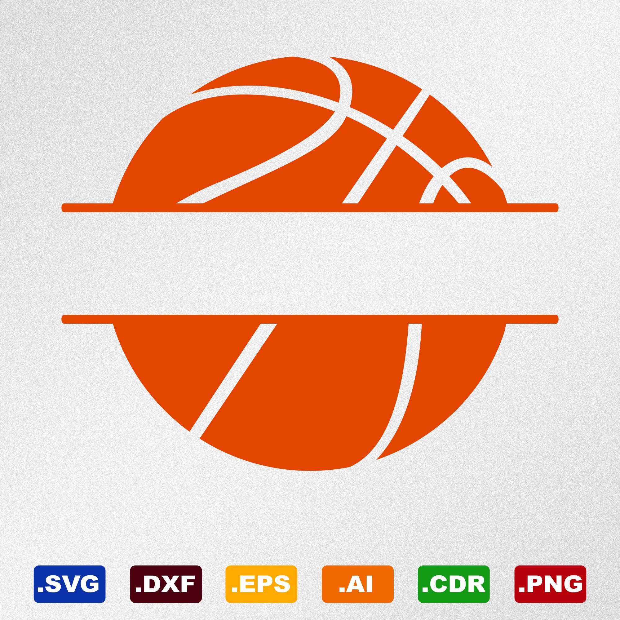 Basketball Split Monogram Svg Dxf Eps Ai Cdr Vector Files - Etsy