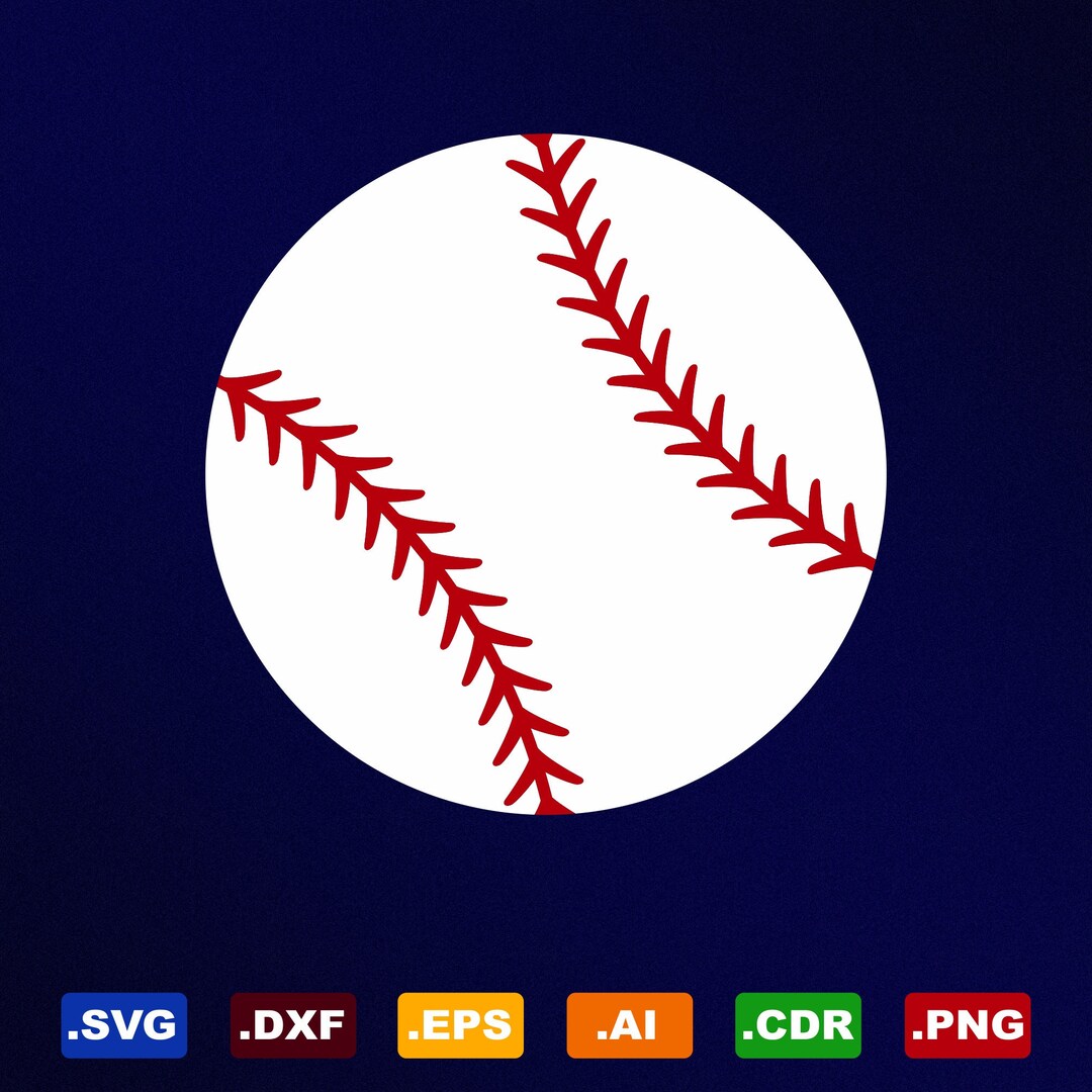 Baseball Ball Stitches Svg, Dxf, Eps, Ai, Cdr Vector Files for ...